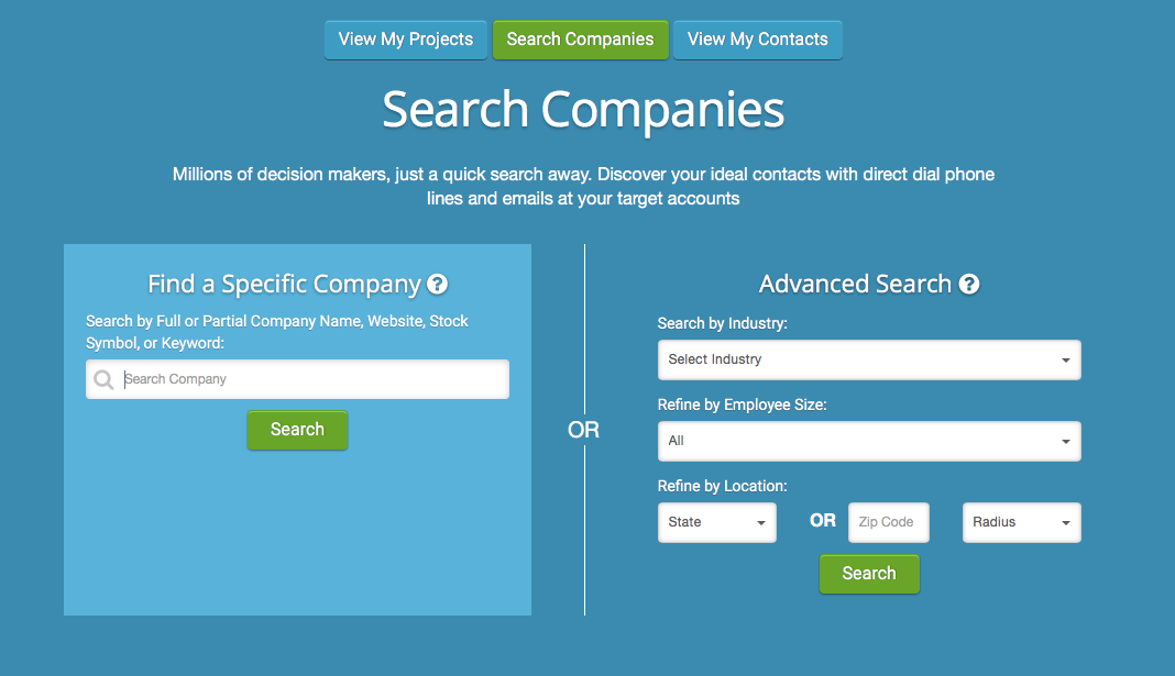 B2B Sales Leads and Account Intelligence Platform